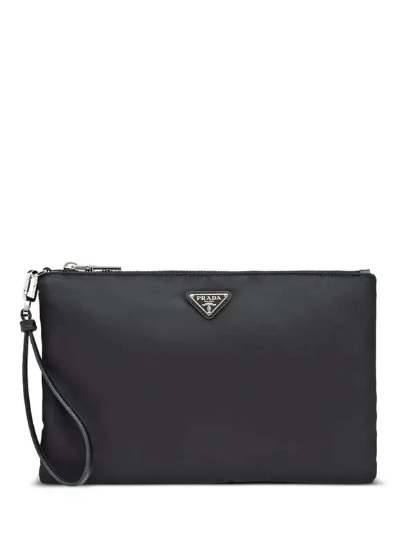 Prada Re-nylon And Saffiano Leather Pouch