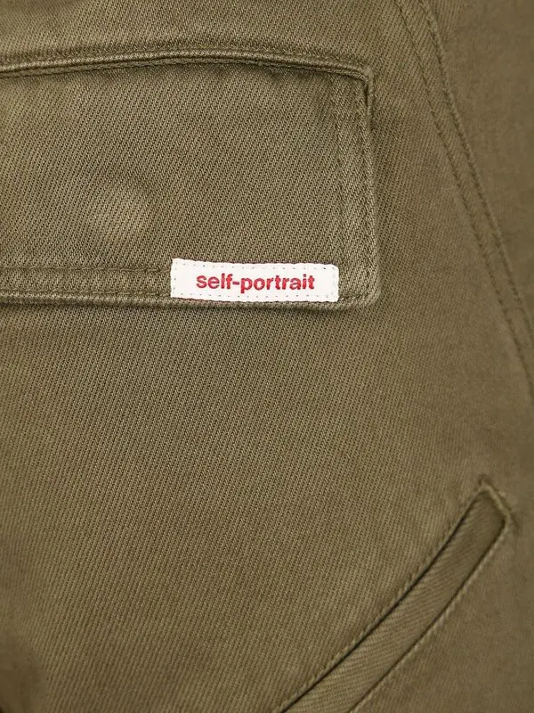 SELF-PORTRAIT Cargo Jeans - Green