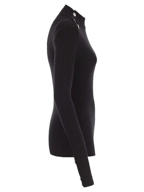 Sportmax Renania Fitted Jumper With Buttons - Black
