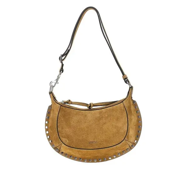 Isabel Marant Étoile Suede Leather Oskan Moon Bag - Cream