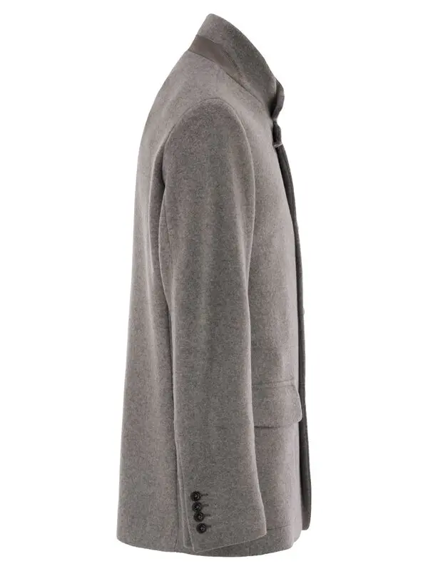 FAY Wool Blend Caban Pea Coat
