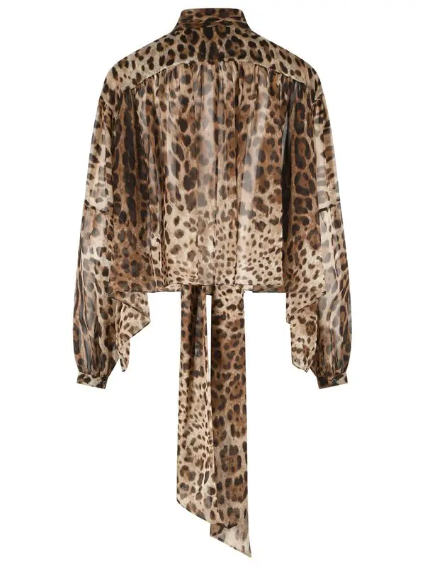 Dolce & Gabbana Leopard Print Silk Shirt