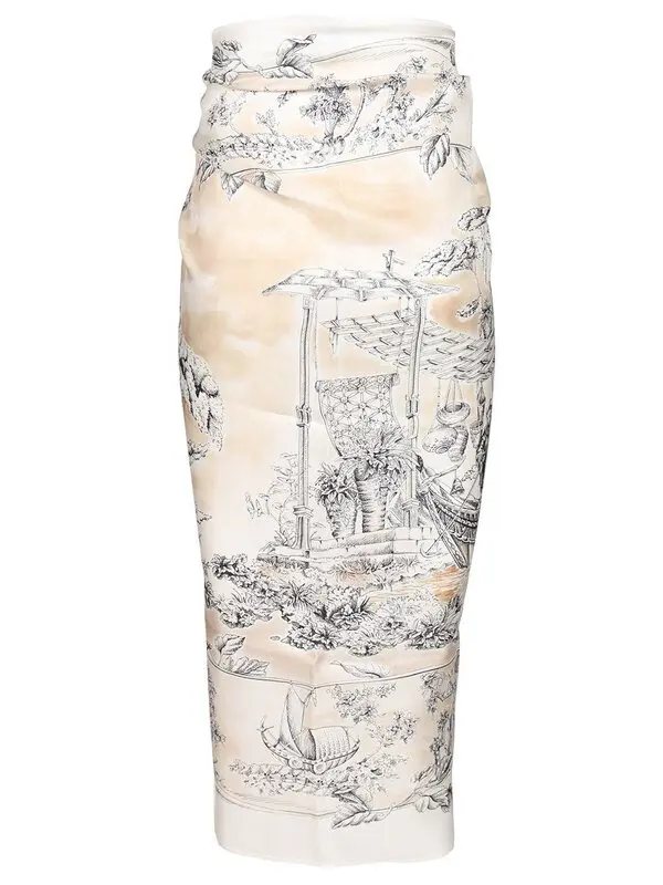 FERRAGAMO Pareo With Travel Print