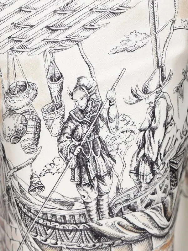 FERRAGAMO Pareo With Travel Print