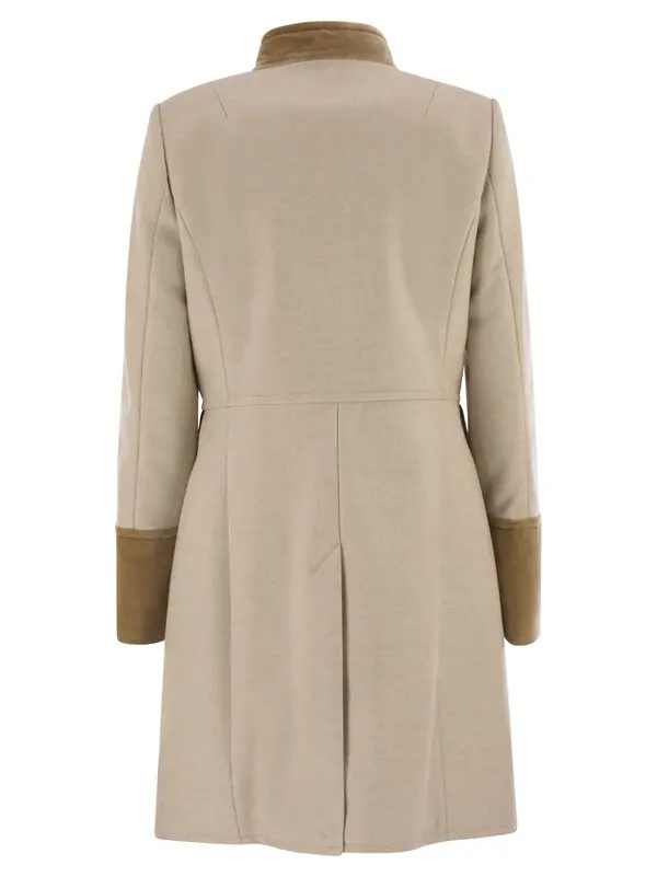 FAY Wool Cloth Coat - Cream