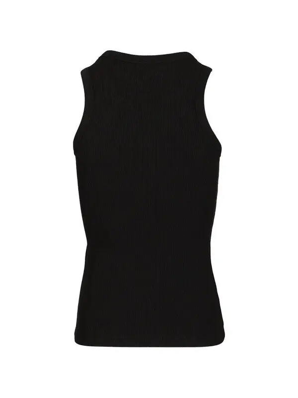 Celine Ribbed Silk And Cotton Tank Top