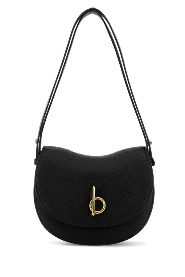 Burberry Leather Small Rocking Horse Shoulder Bag - Black
