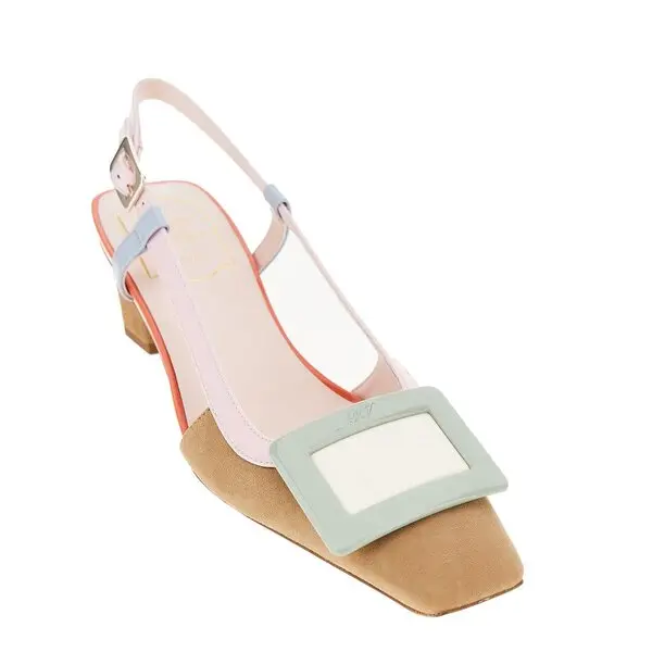 ROGER VIVIER Belle Vivier' Multicoloured Slingback Pumps - Multicolor
