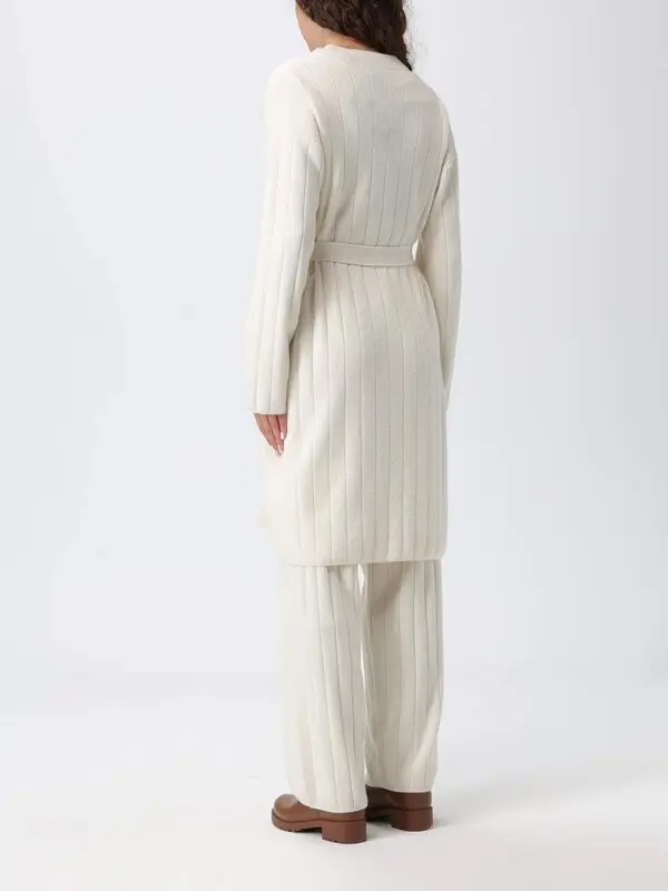 Max Mara Ribbed Belted Long Sleeve Sweater