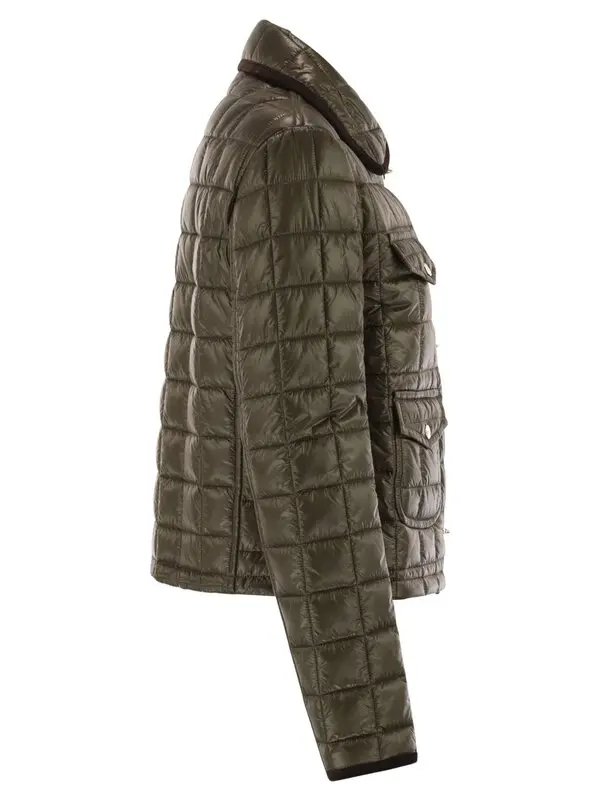 FAY 3 Hooks In Technical Checkered Fabric