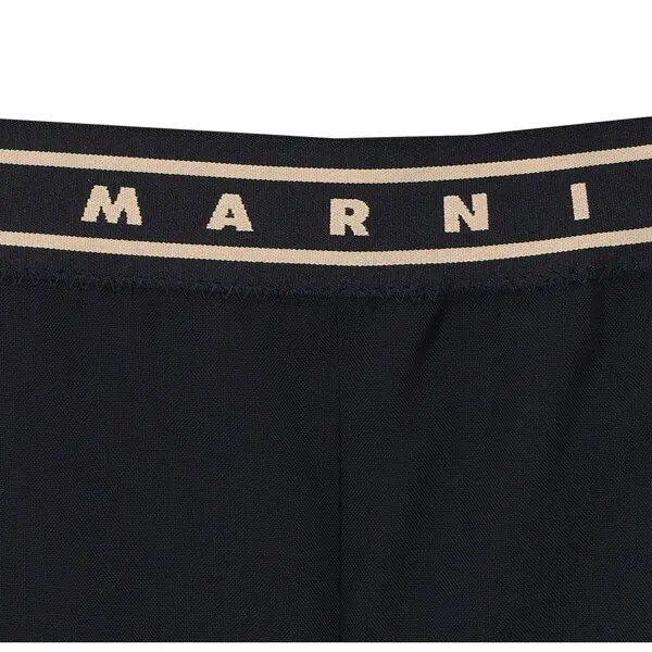 Marni Logo Elasticated Waistband Trousers - Black