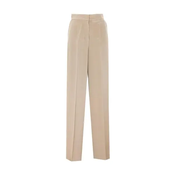 Max Mara Silk Straight-leg Trousers - Cream
