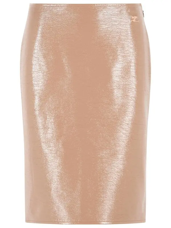 COURREGES Vinyl Skirt - Brown