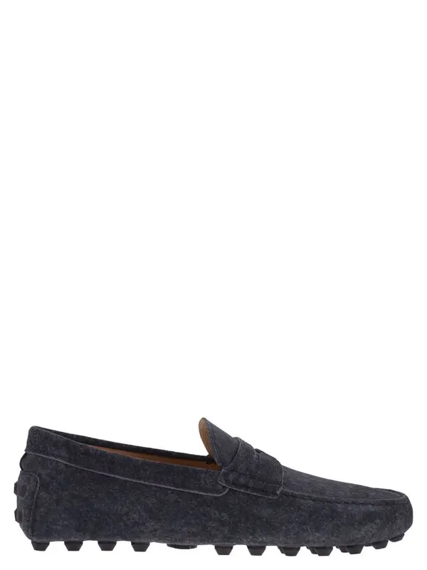 TOD'S Gommino Bubble Sole In Suede Leather