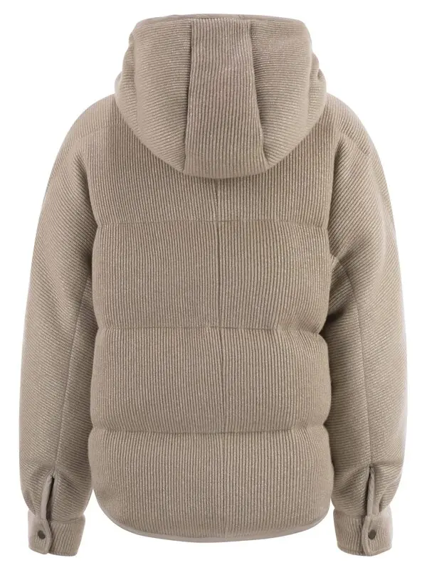 Brunello Cucinelli Cashmere Knit Hooded Jacket - Cream