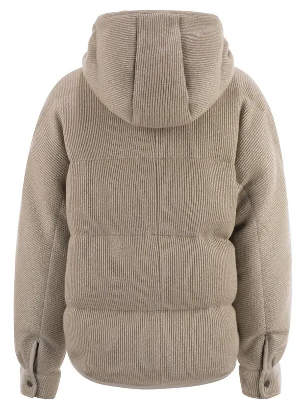 Brunello Cucinelli Cashmere Knit Hooded Jacket - Cream