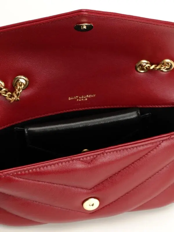 Saint Laurent Mini Loulou Lambskin Shoulder Bag