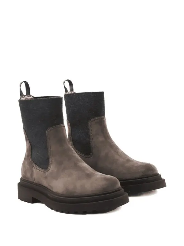 Brunello Cucinelli Suede Chelsea Boots - Brown