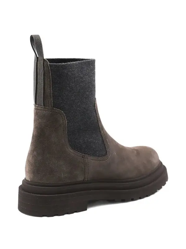Brunello Cucinelli Suede Chelsea Boots - Brown
