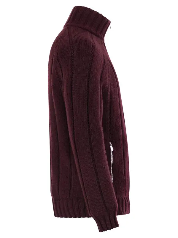 Brunello Cucinelli Cashmere Knit Down Jacket With Zip - Multicolor