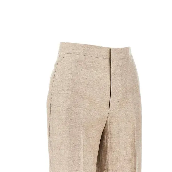 Tagliatore Adrianne' Linen-blend Tailored Suit - Cream