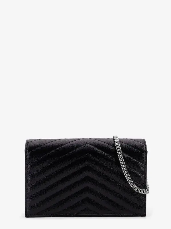 Saint Laurent Envelope Leather Wallet Crossbody Bag