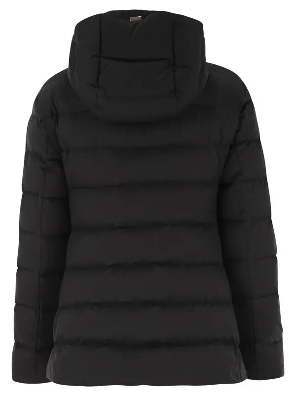 Herno Medium Down Jacket With Hood - Black