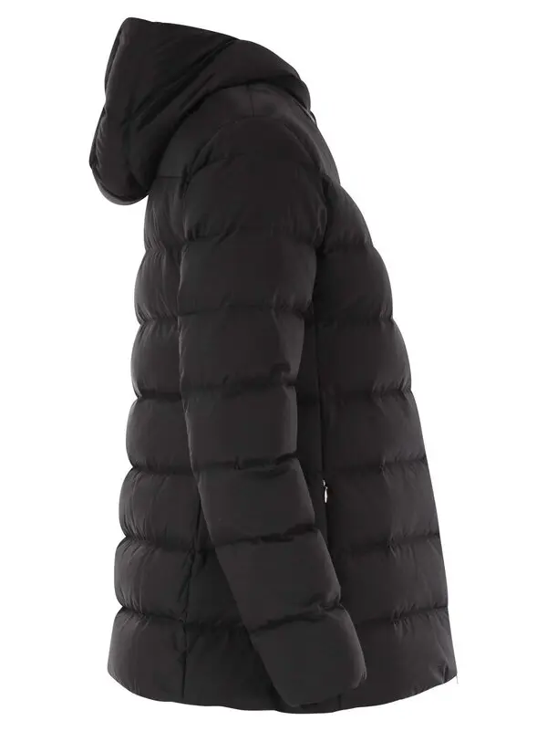 Herno Medium Down Jacket With Hood - Black
