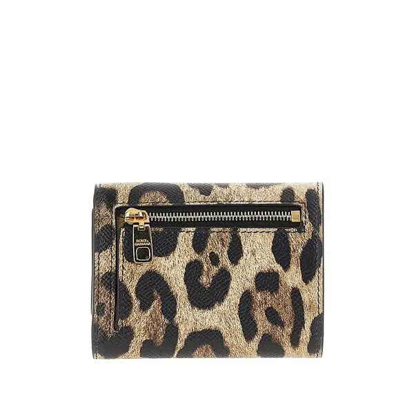 Dolce & Gabbana Leopard-print Leather French Flap Wallet - Multicolor
