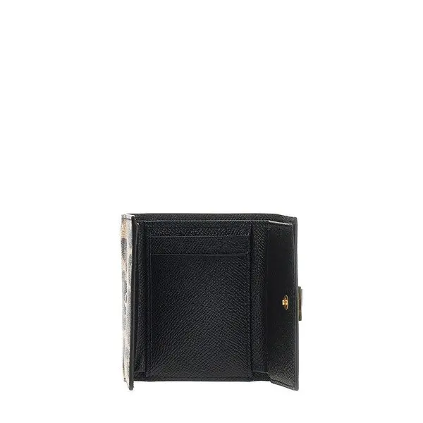 Dolce & Gabbana Leopard-print Leather French Flap Wallet
