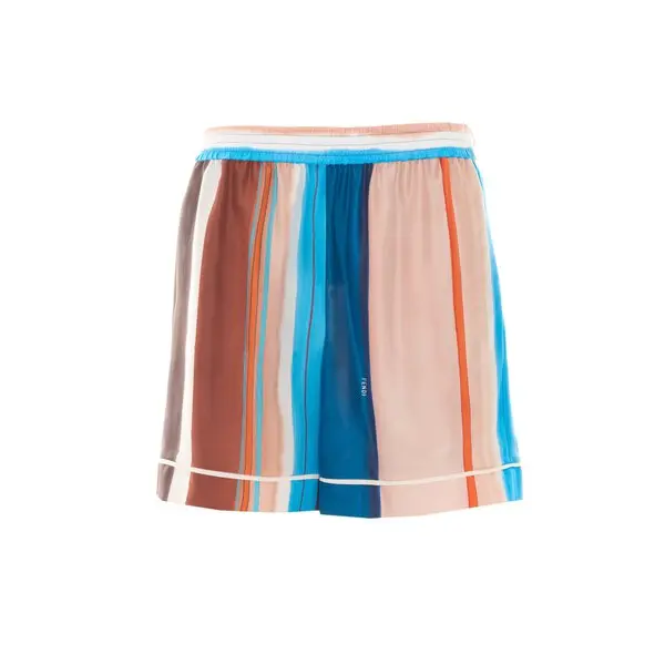 Fendi Silk Striped Hot Pants - Multicolor