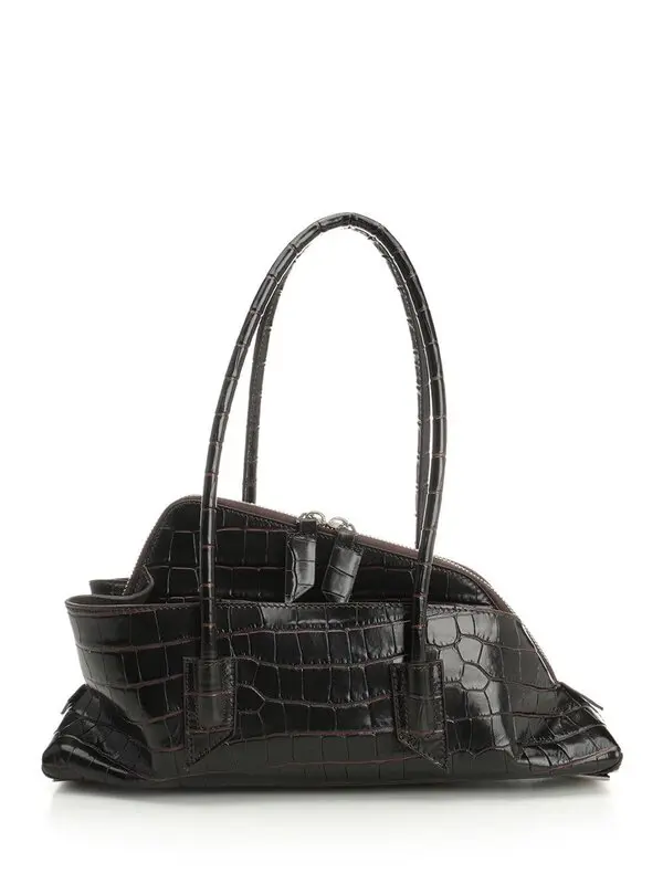 Attico La Passeggiata Small Top Handle Bag - Brown