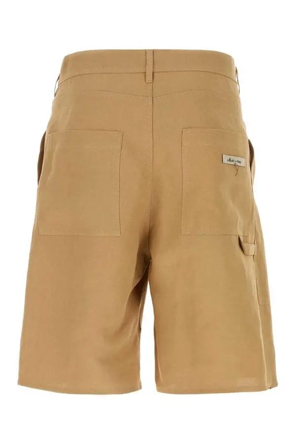 Fendi Camel Paper Bermuda Shorts