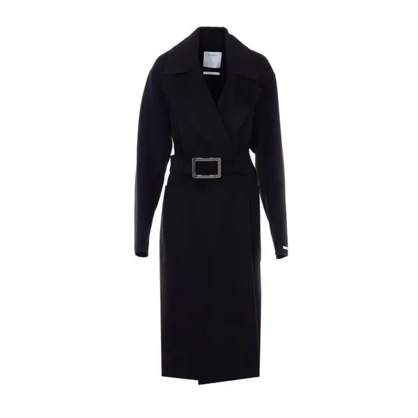 Sportmax Cose Wool Robe Coat - Black