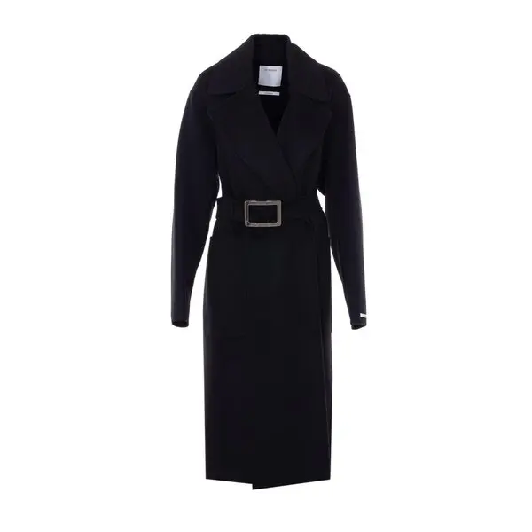 Sportmax Cose Wool Robe Coat - Black