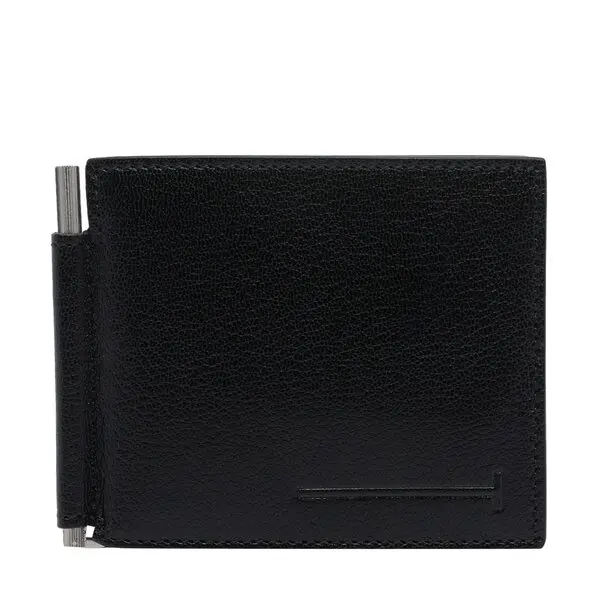 TOM FORD T Line Bifold Wallet With Money Clip - Black