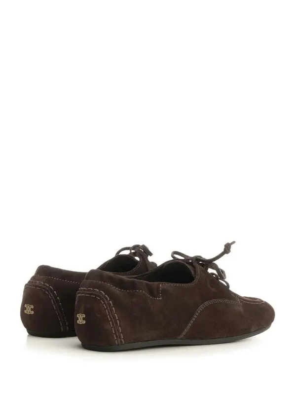 Celine Suede Loafers - Brown