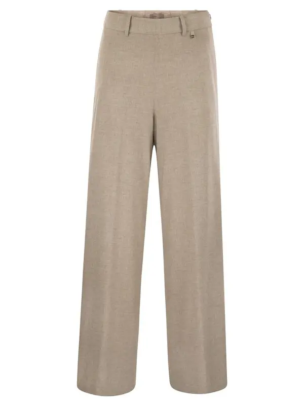Herno Flannel Trousers - Cream