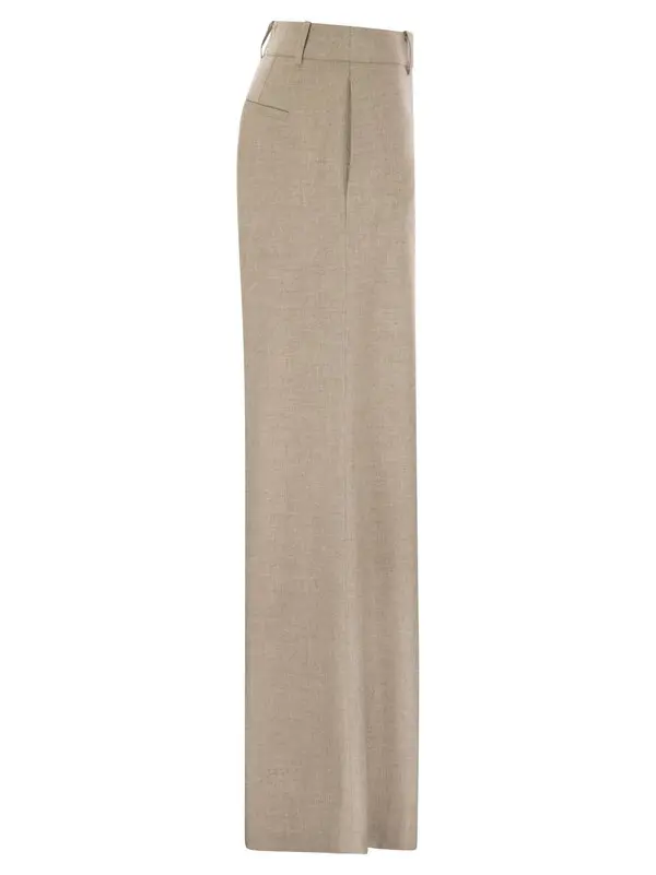 Herno Flannel Trousers - Cream