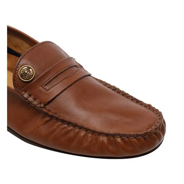 Versace Guanto Leather Loafers