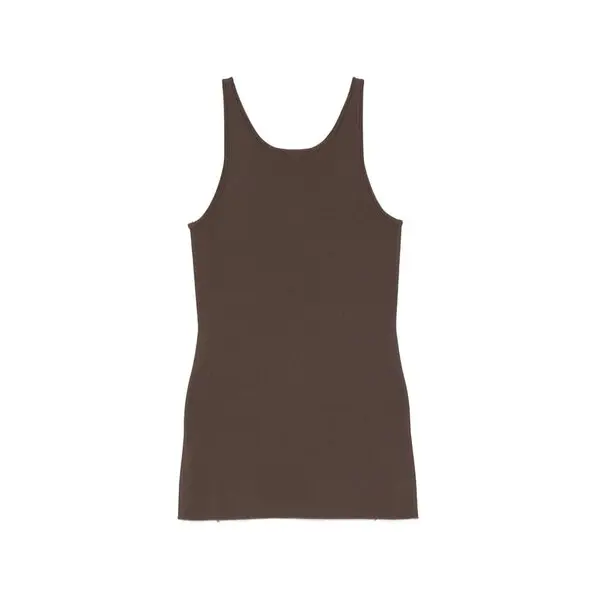 TOTEME Ribbed Scoop Back Tank Top - Brown