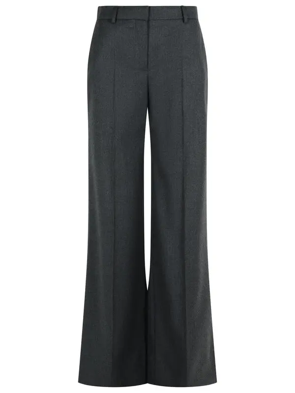 Stella McCartney Flare' Grey Wool Pants Cenere