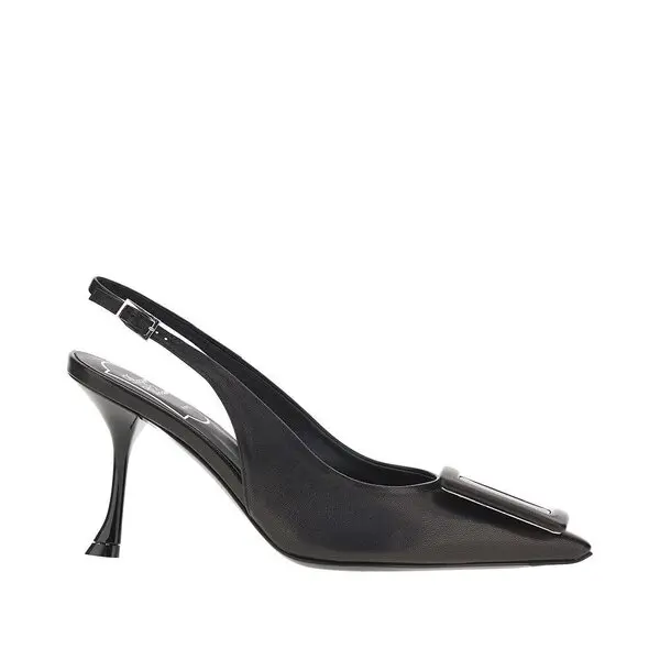 ROGER VIVIER Nappa Leather Slingback Pumps - Black