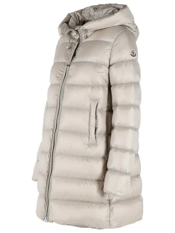 Moncler Suyenne' Light Beige Polyamide Down Jacket