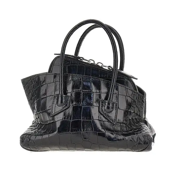 Attico Leather Mini 'la Passeggiata' Bag - Black