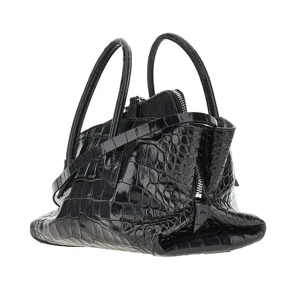 Attico Leather Mini 'la Passeggiata' Bag - Black