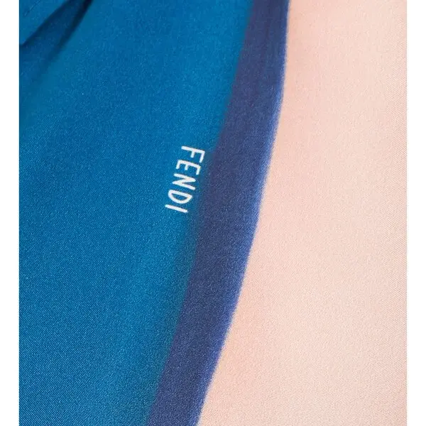 Fendi Logo Shirt With Venetian Stripes Motif - Multicolor