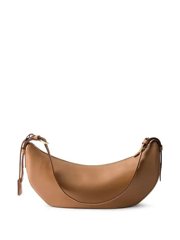 Prada Demi-lune Large Leather Shoulder Bag