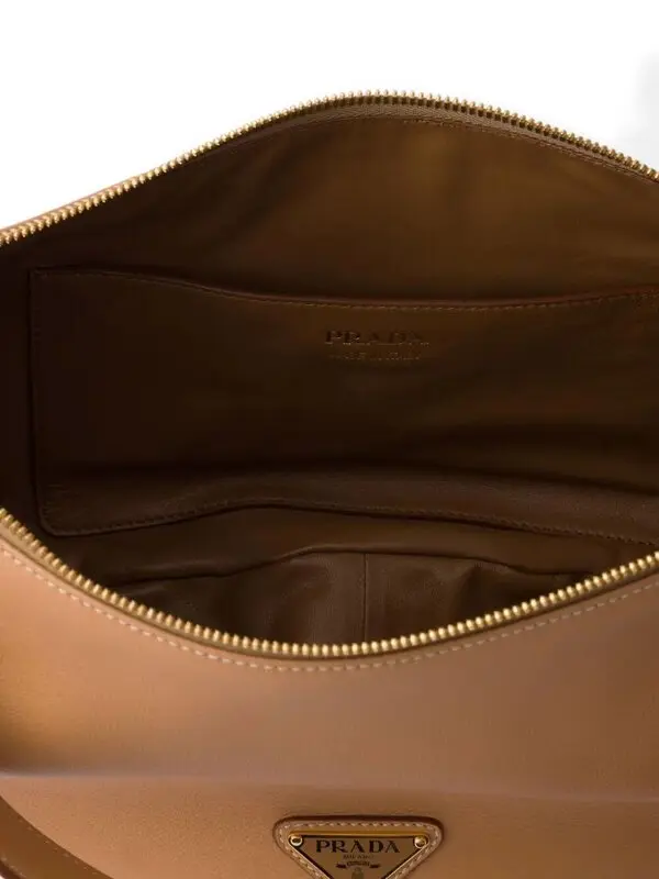 Prada Demi-lune Large Leather Shoulder Bag