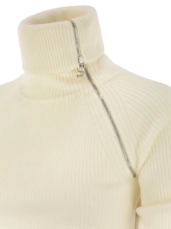 Sportmax Pinna High-neck Jumper With Zip